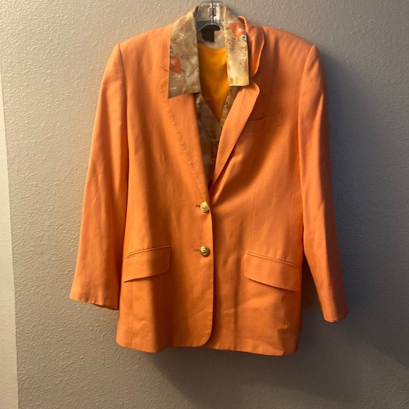 Talbots | Jackets & Coats | Vintage Talbots Petites Orange Blazer ...